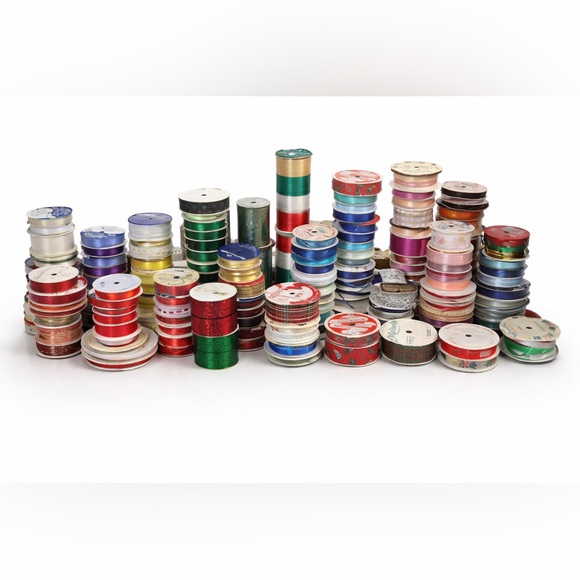 Office | Vintage Craft Ribbon Lot 157 Assorted Decorative Ribbon Spools ...